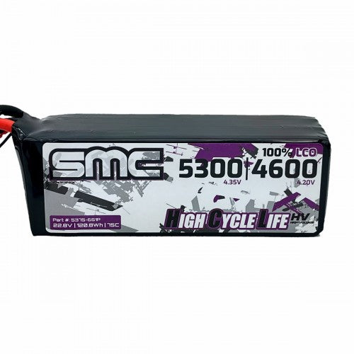SMC HCL-HVP Flight 22.8V 5300mAh 75C Flight Pack Lipo Battery