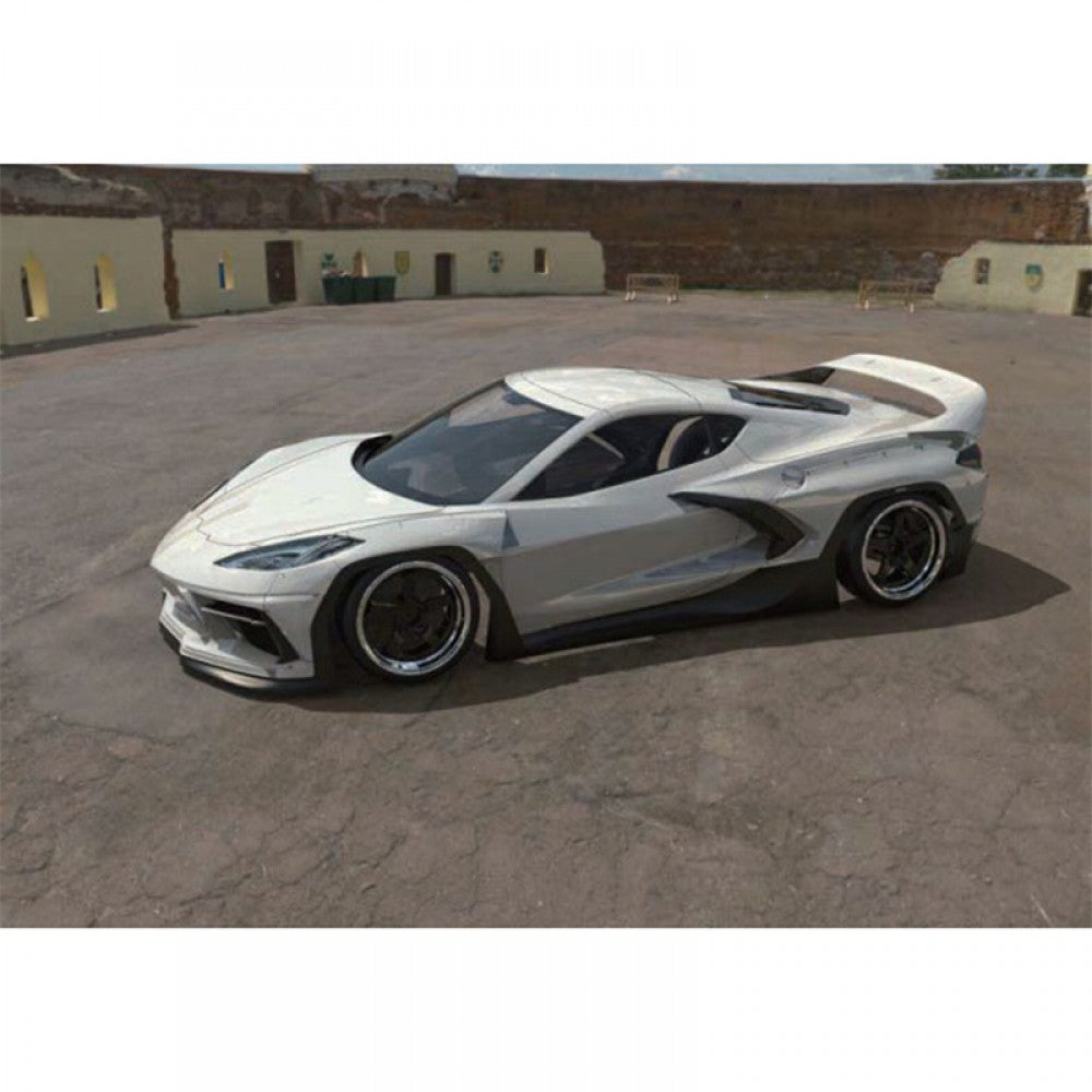 Addiction RC Chevy C8 Corvette Pandem Widebody (260mm) 1/10 Clear Drift ...